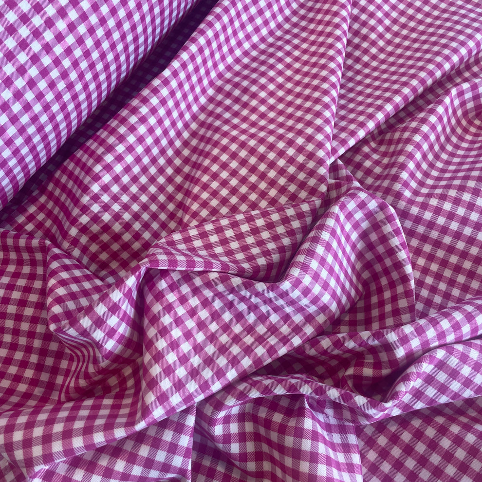 Penny pink gingham Bengaline – The Maker Society