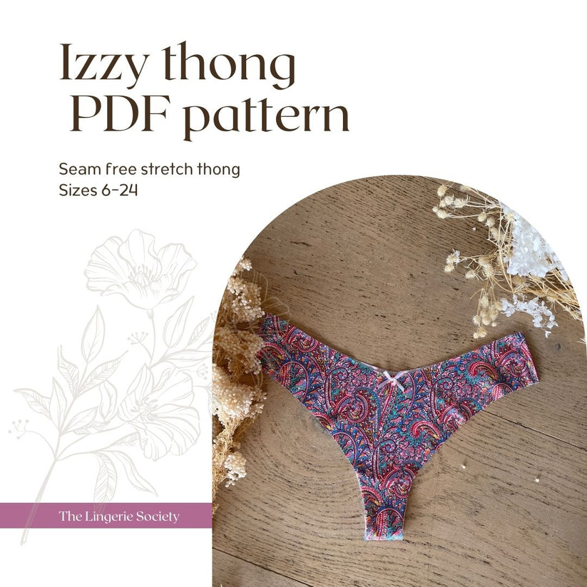Izzy seam free thong PDF pattern – The Maker Society