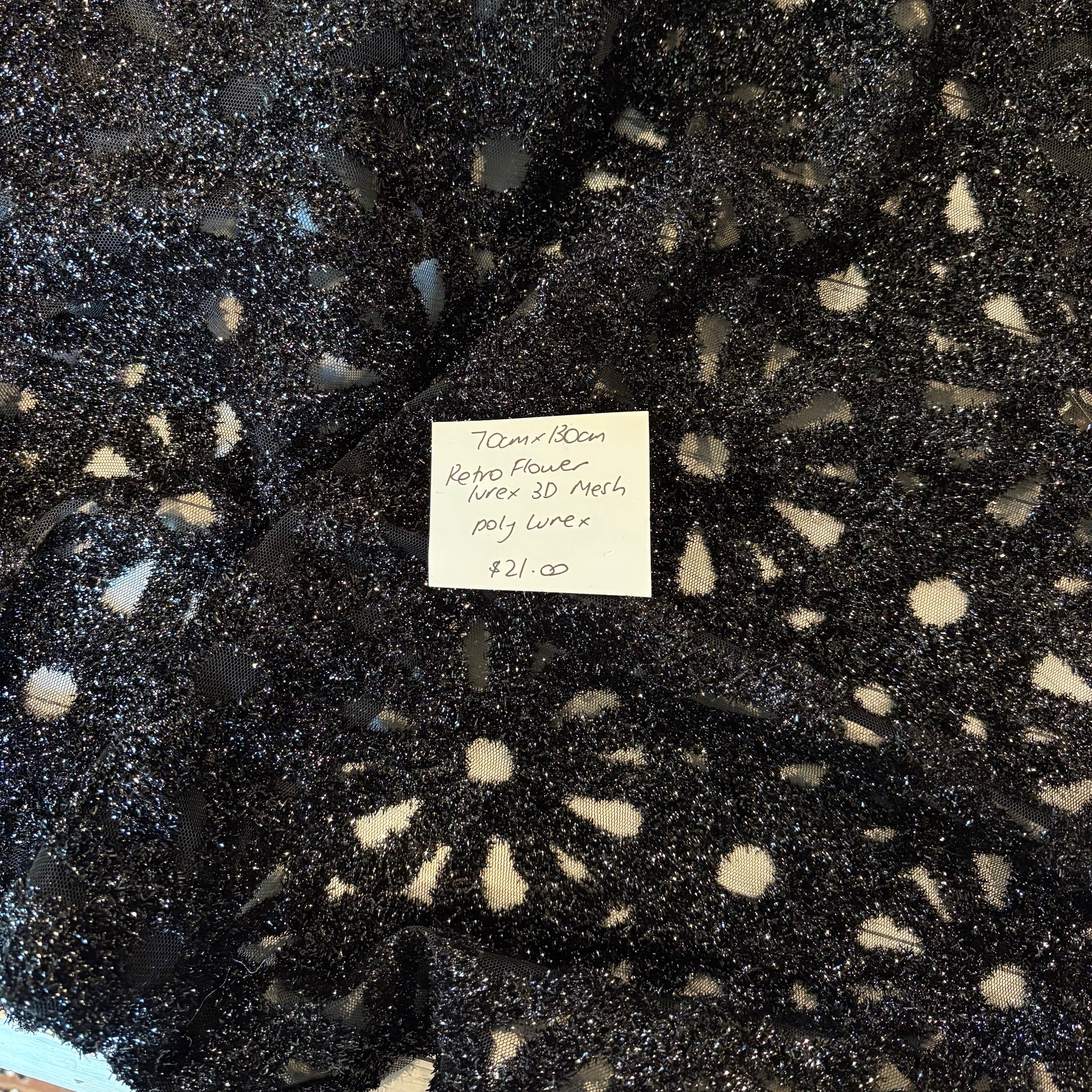 70cm Retro Flower Lurex 3D Mesh – The Maker Society